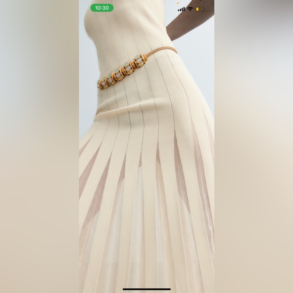 Zara | Accessories | Zara Stone Metal Belt | Poshmark